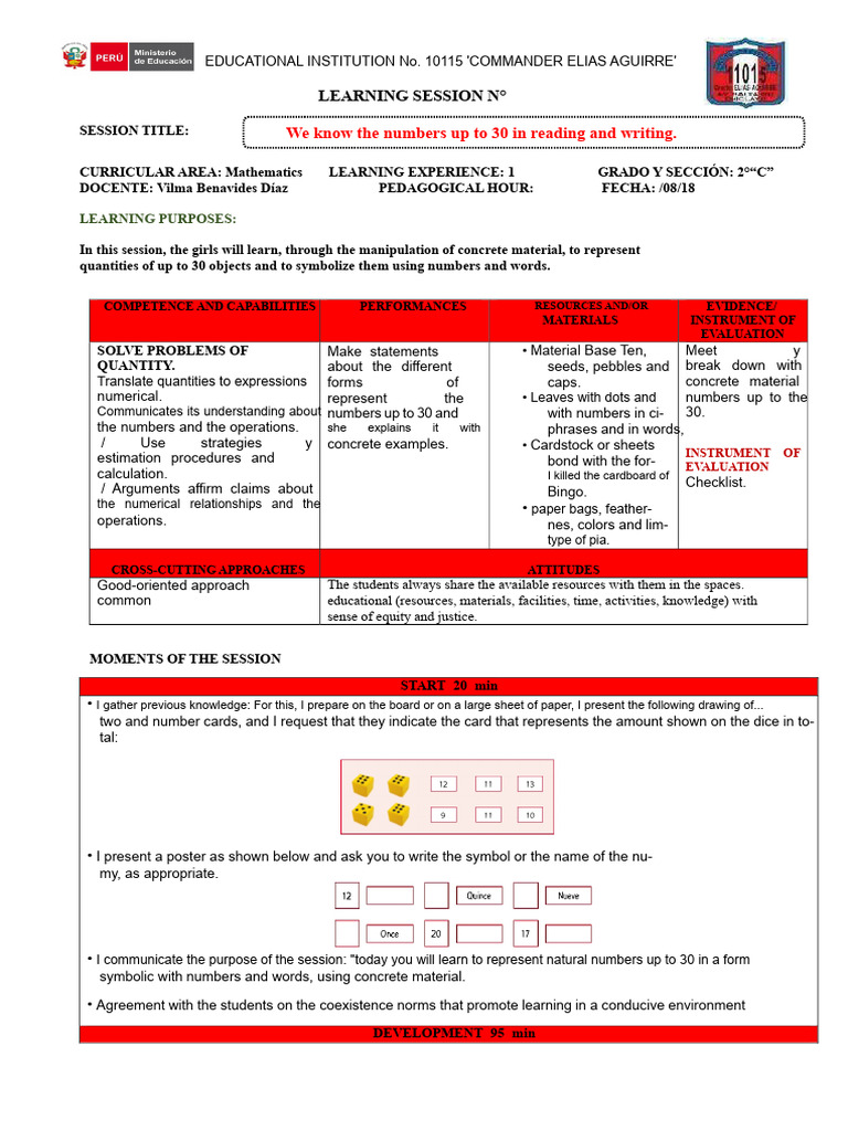 Learning Numbers 1-30 in Math Class | PDF | Human Communication | Cognition