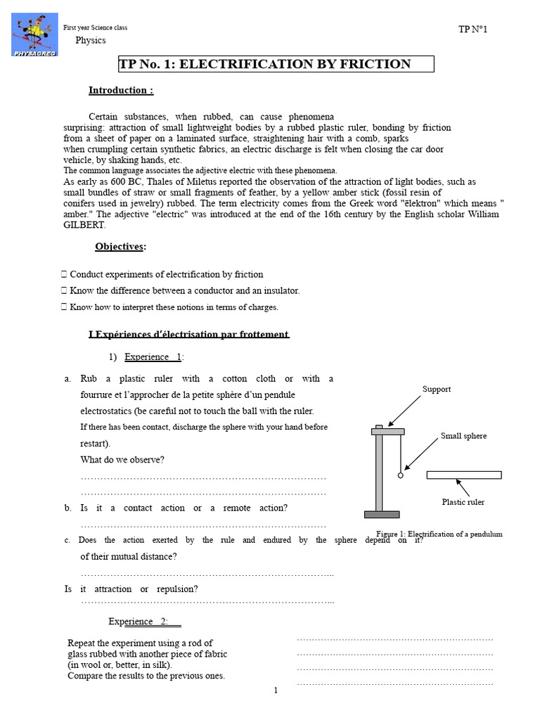 Physics Lab 1 Electrification Student | PDF | Electric Charge ...