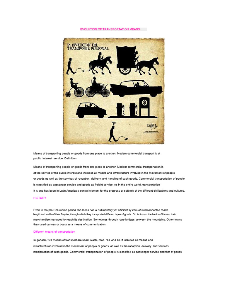 Evolution of Transportation Methods | PDF | Transport | Aircraft