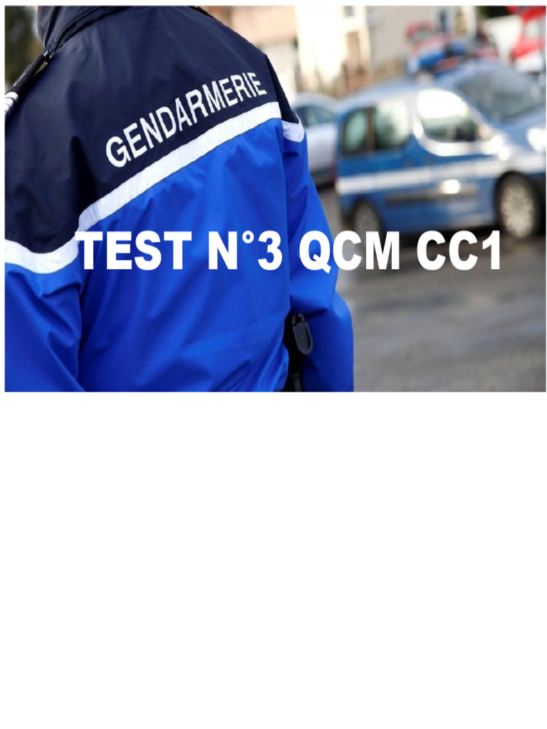 TEST n3 QCM CC1 | PDF | Policía