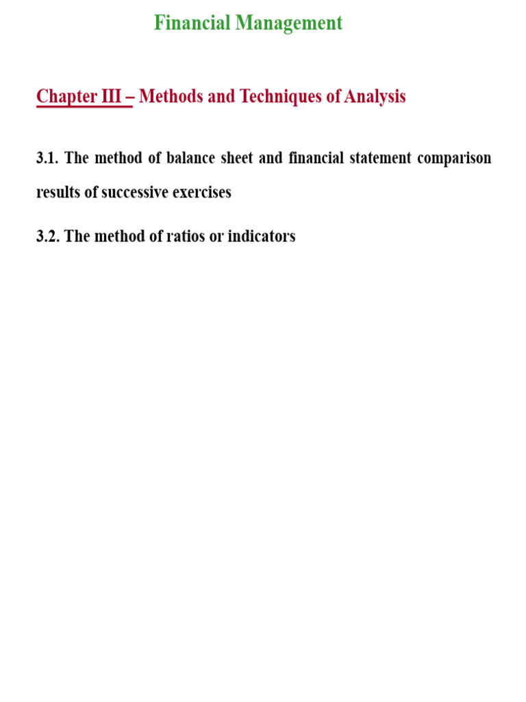 Financial Analysis Techniques Overview | PDF | Equity (Finance ...
