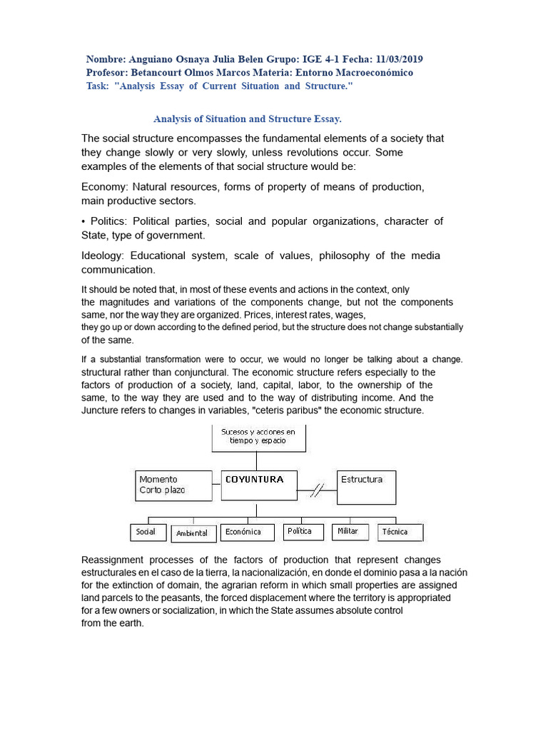 "Analysis of Context and Structure Essay." | PDF | Economies | Economics