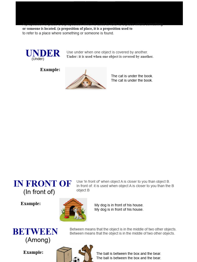 PREPOSITIONS IN ENGLISH WITH EXAMPLES | PDF | Object (Grammar) | Grammar