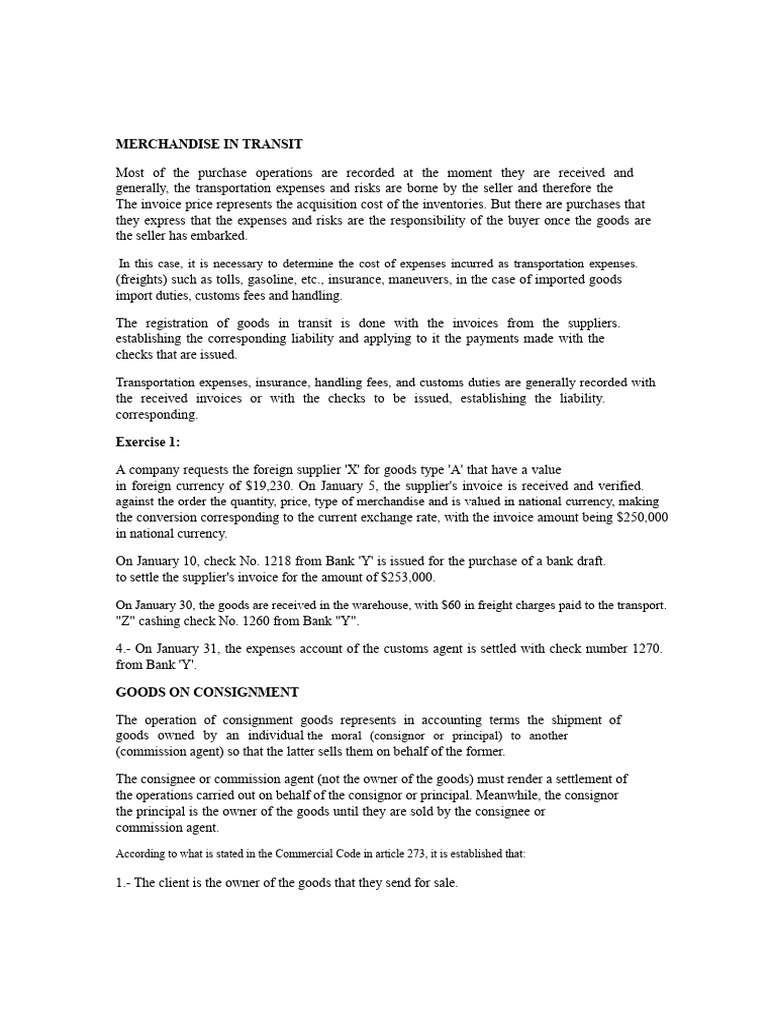 Merchandise and Consignment Accounting | PDF | Receipt | Invoice