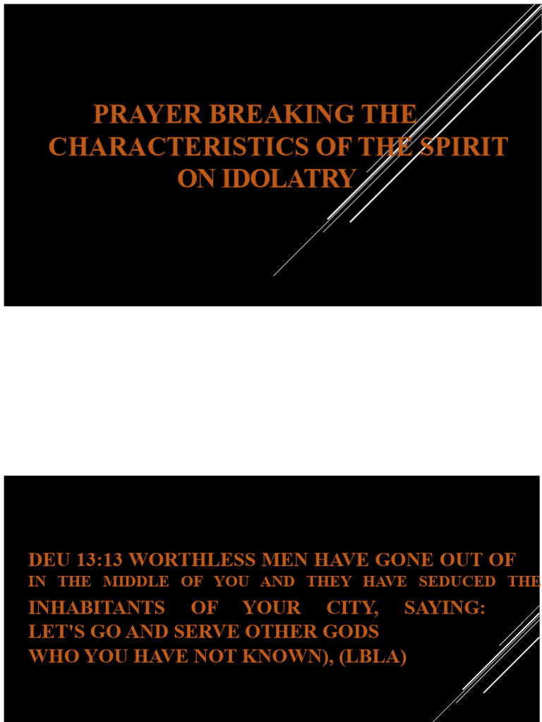 Prayer Breaking The Characteristics of The Spirit of Belial | PDF