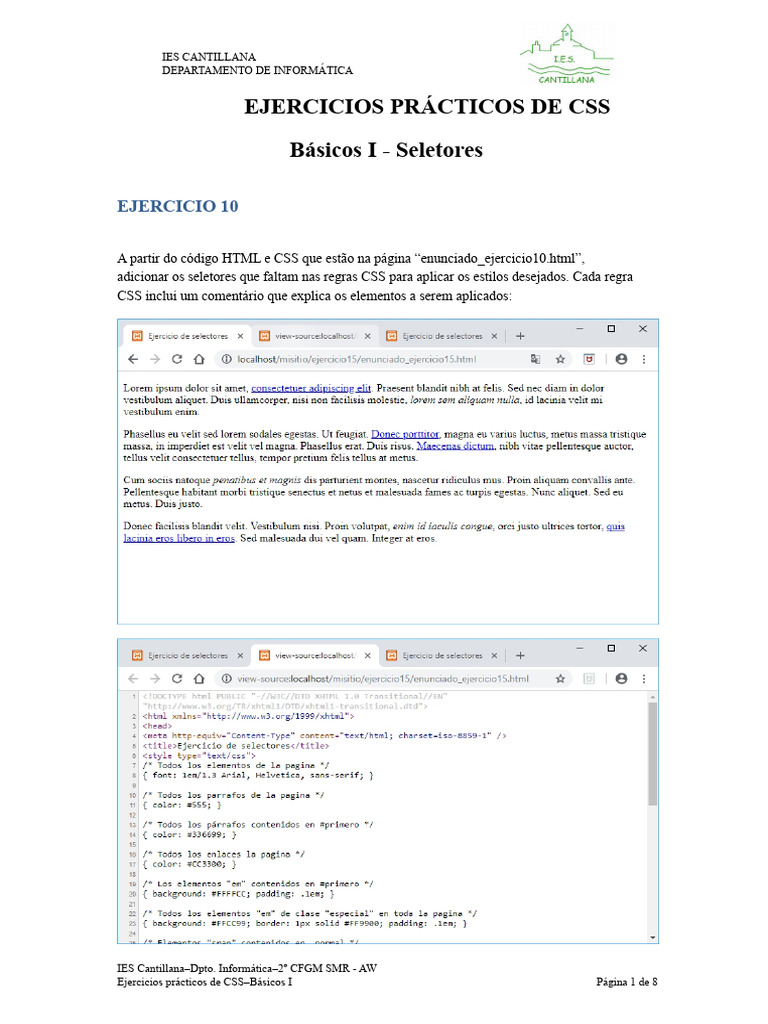 exercícios_práticos_CSS_básico_I (2) | PDF | Html | Hipertexto