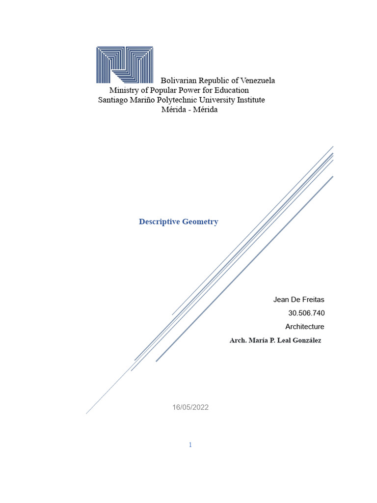 Overview of Descriptive Geometry Concepts | PDF | Geometry | Line ...