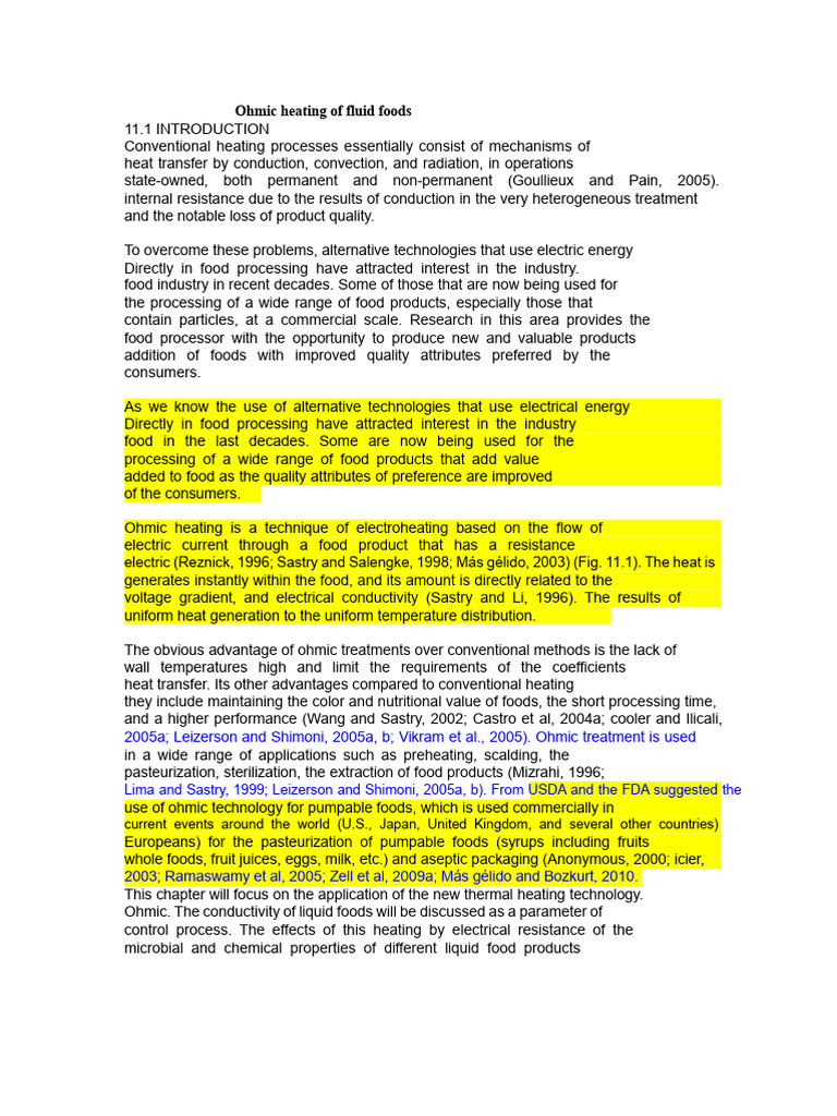 The Ohmic Heating of Fluid Foods | PDF | Cell Membrane | Electrical ...