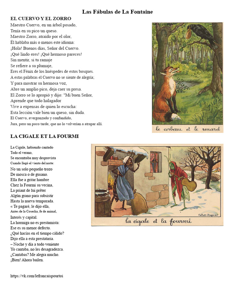 Las Fábulas de La Fontaine | PDF