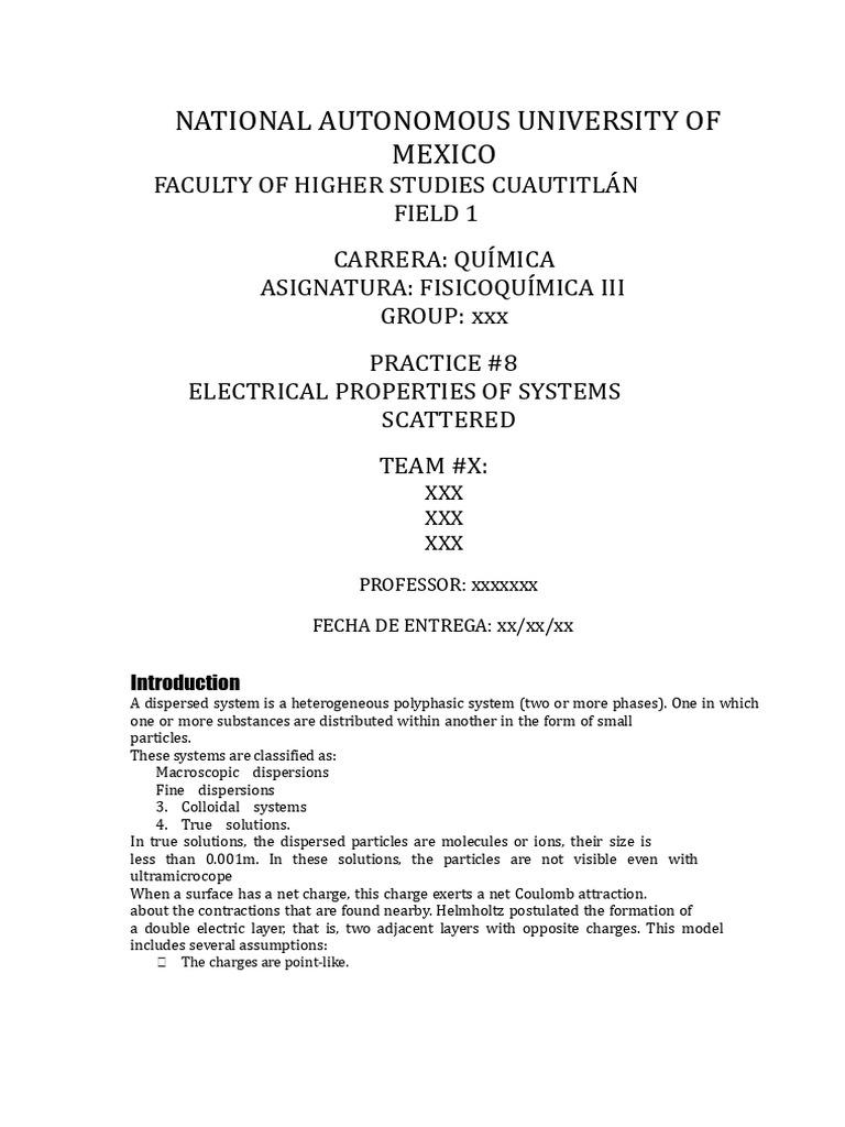Electrical Properties of Dispersed Systems | PDF | Emulsion | Colloid