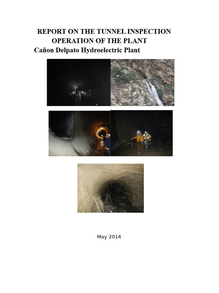 Inspection Report of The Conduction Tunnel of The Cañón Del Pato ...