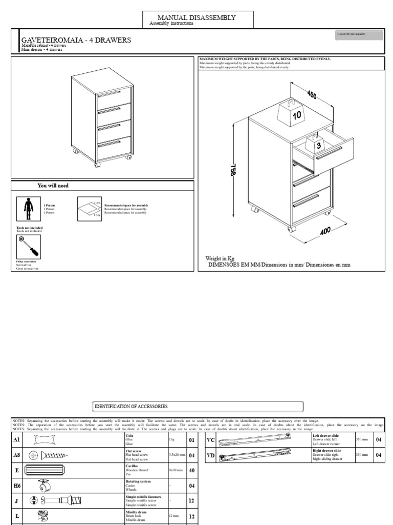 Kitchen cabinet manual | PDF | Screw | Manufactured Goods