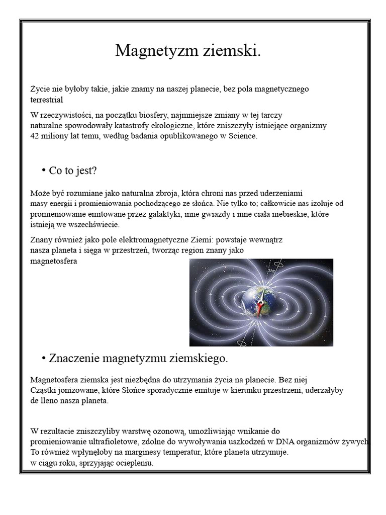 Magnetyzm Ziemski | PDF