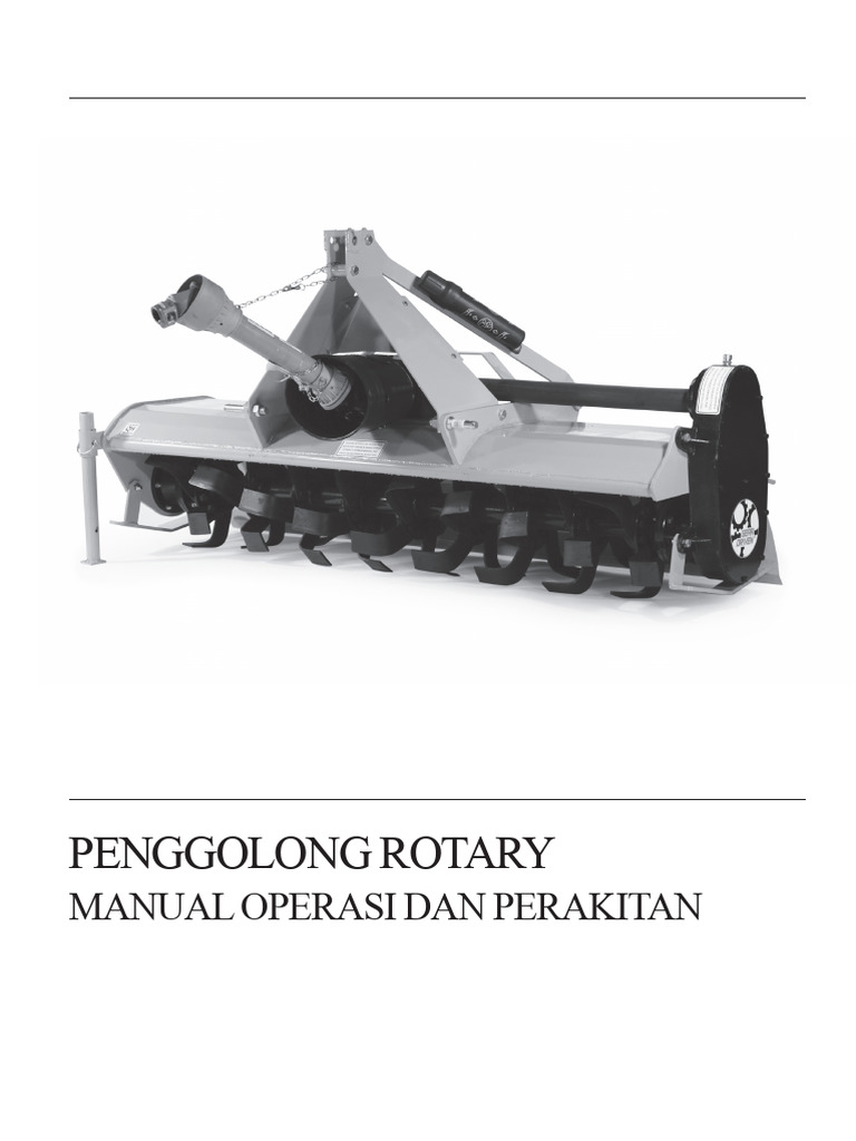 Manual Operasi Penggolog Rotary | PDF