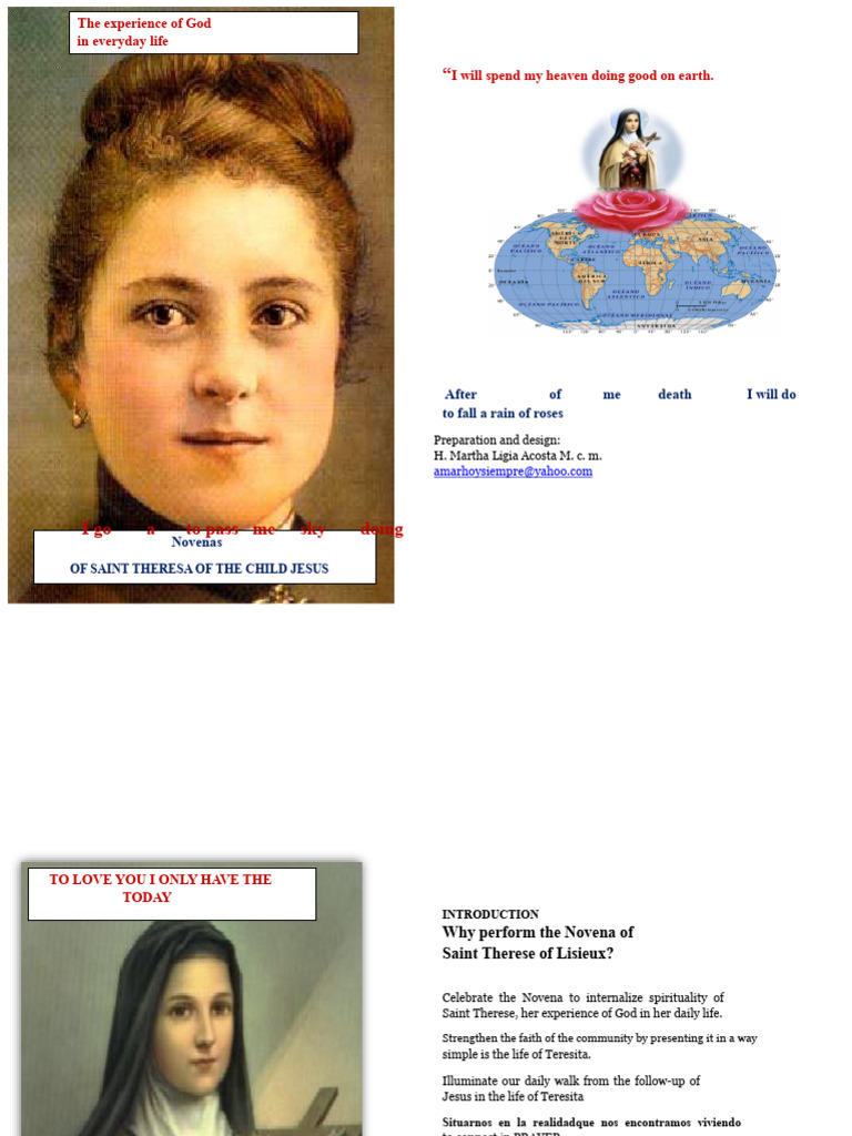 Ninth Day of Saint Therese | PDF | Prayer | Love