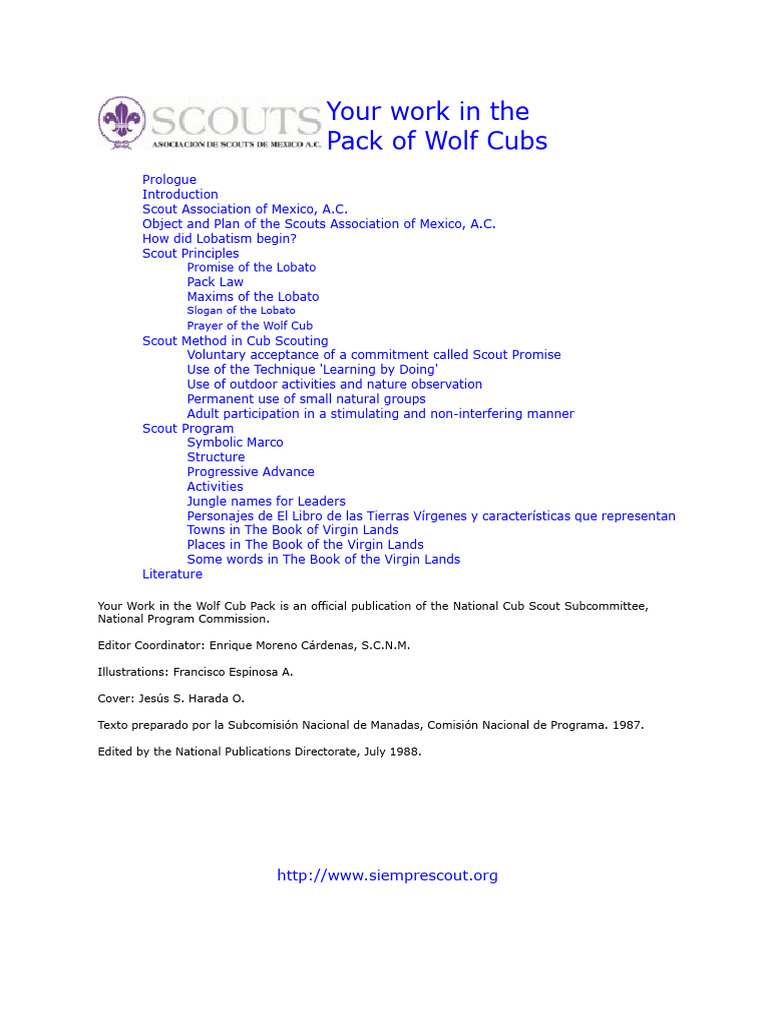 Pack - Your Role in the Wolf Cubs Pack | PDF | Scouting | Youth Movements