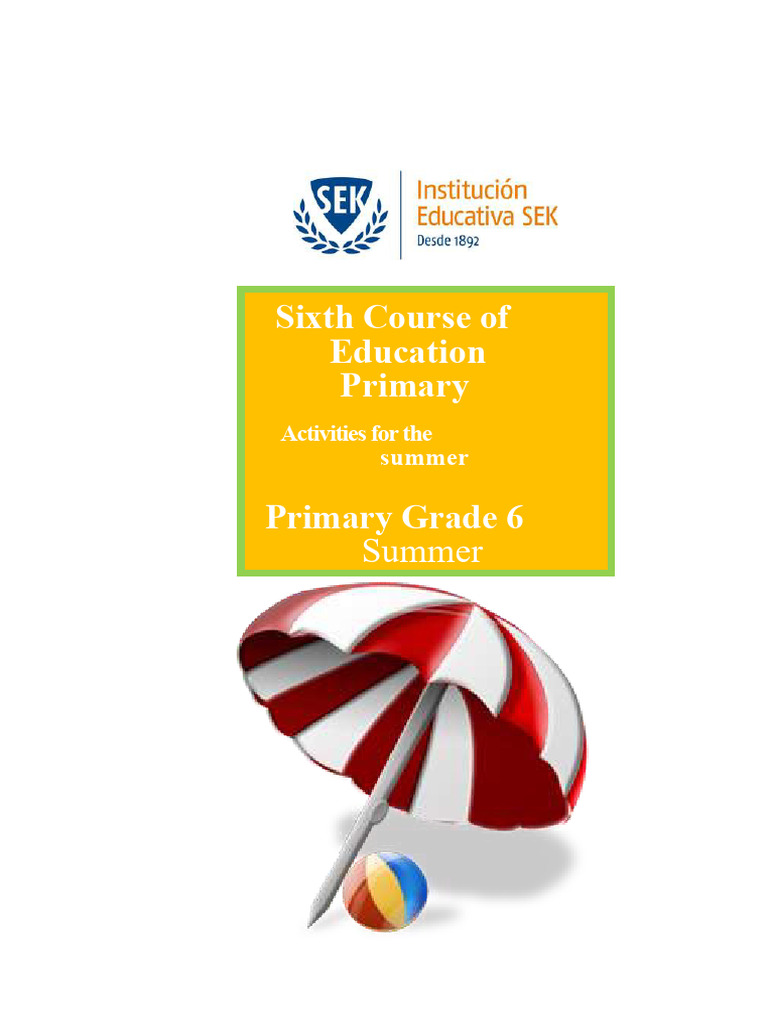 Summer Activities for Sixth Grade Students | PDF