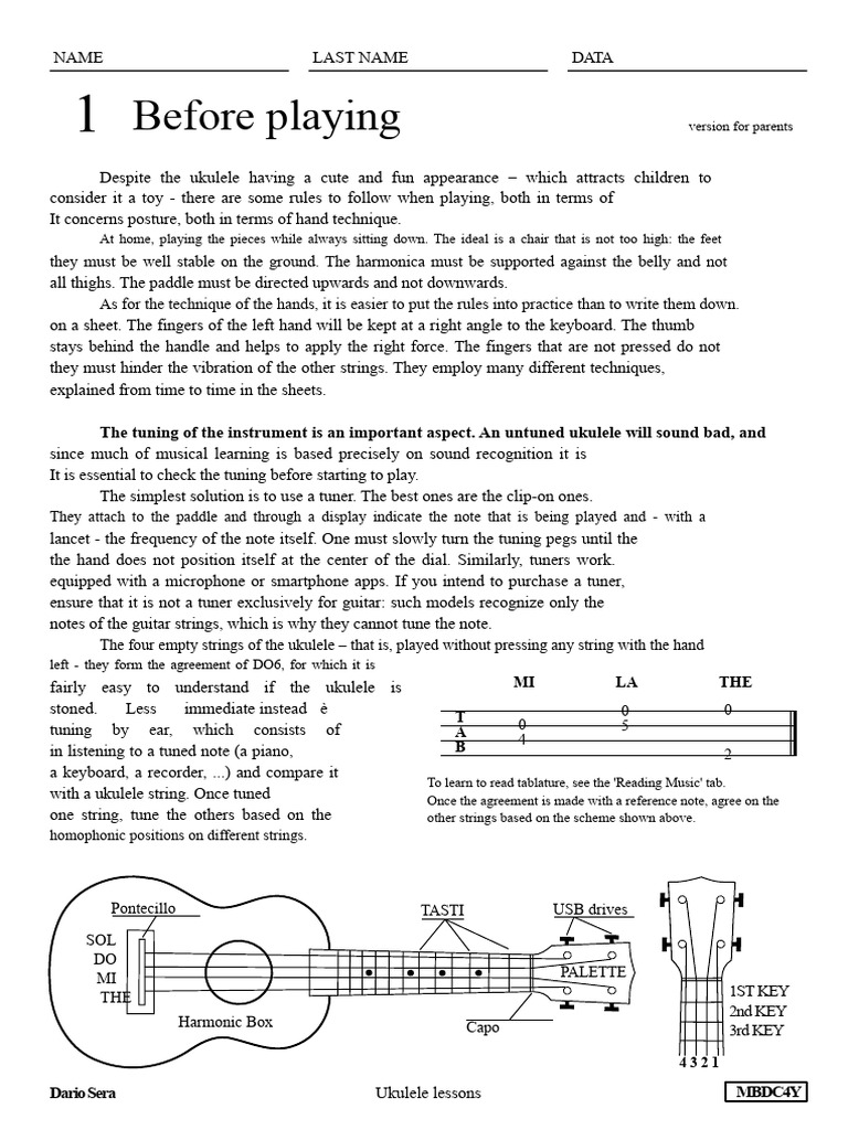 Ukulele Playing Tips for Parents | PDF | Music Technology | Musical ...