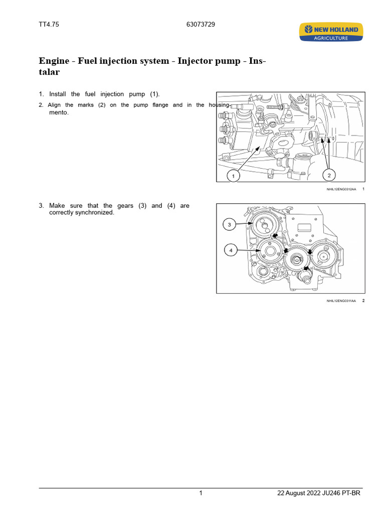 Fuel Injection Pump Installation Guide | PDF