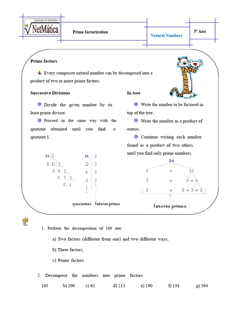 Prime Factorization for 5th Grade Students | PDF | Prime Number | Philately