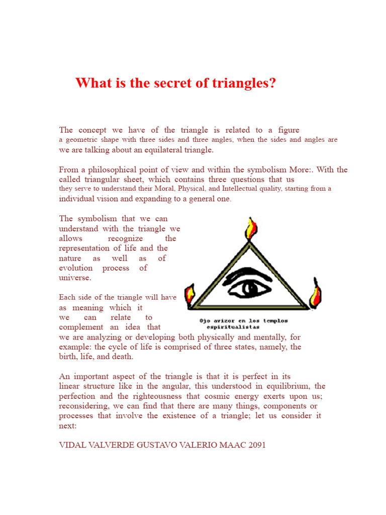The Secret of Triangles | PDF