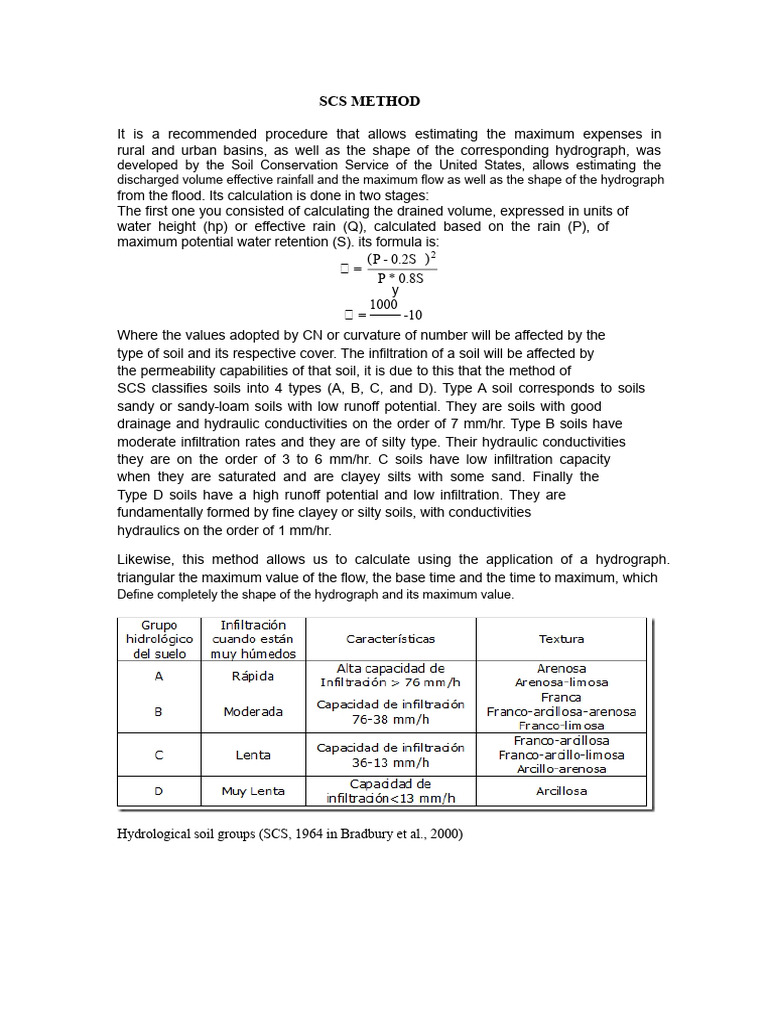 Scs Method | PDF | Drainage Basin | Surface Runoff