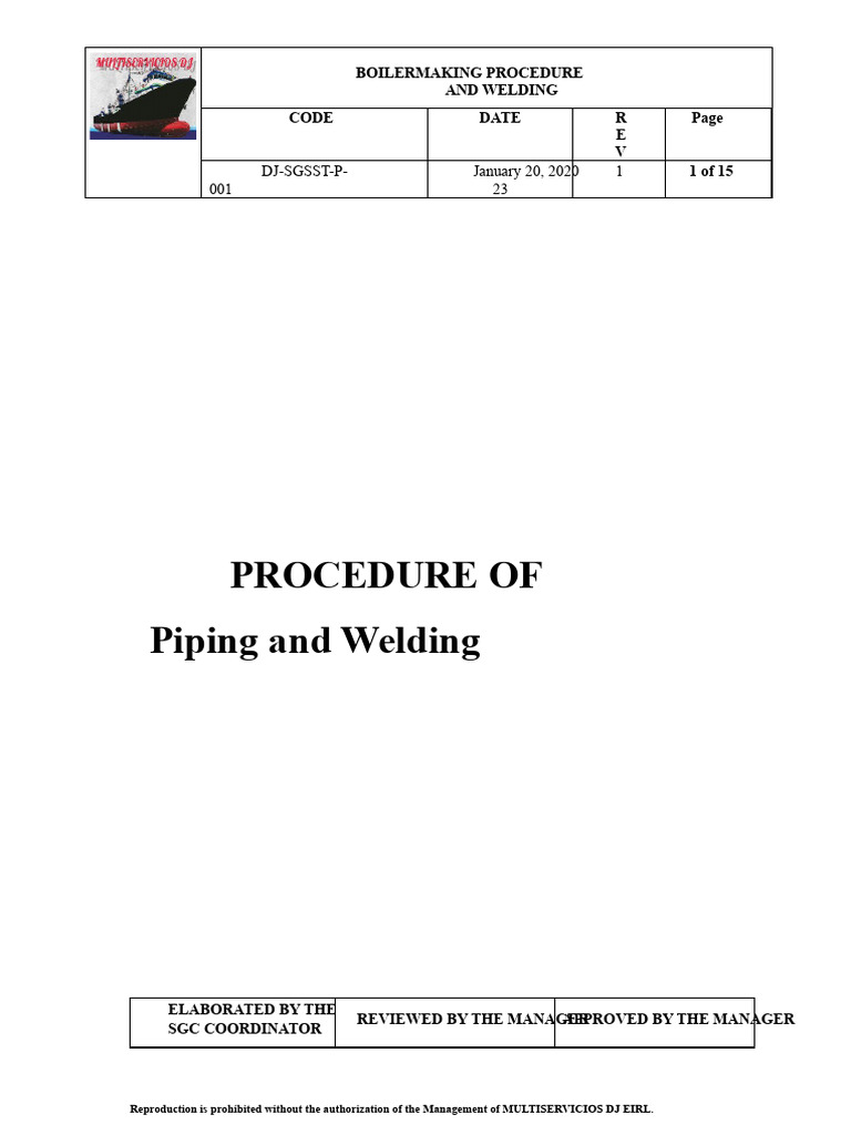 INSTRUCTION PROCEDURES FOR BOILERMAKING AND WELDING (1) | PDF | Welding ...