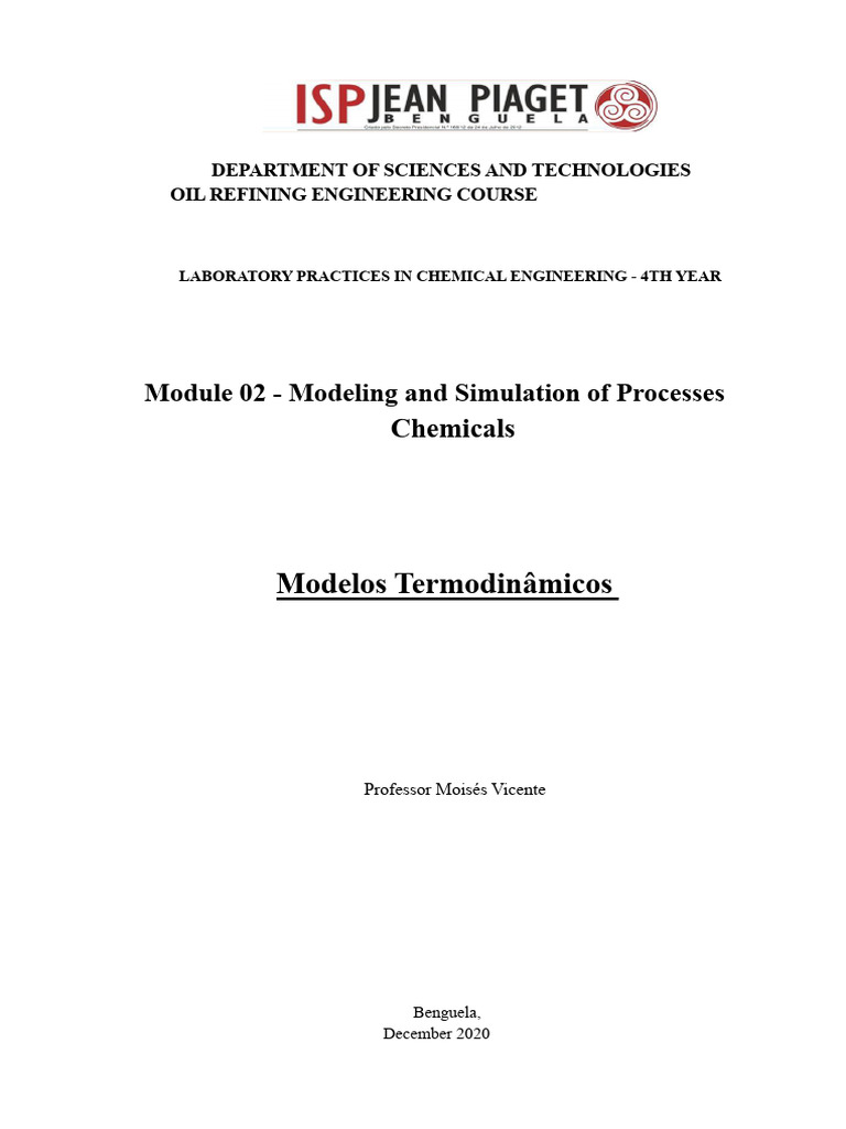 Thermodynamic Models in Chemical Engineering | PDF | Chemistry ...