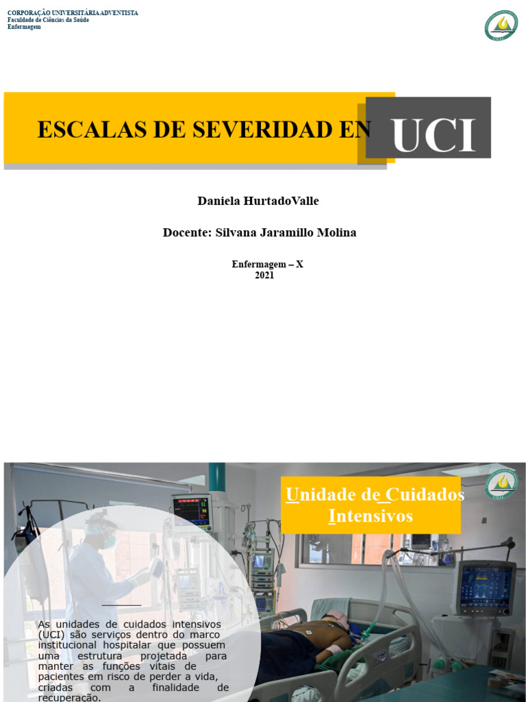Escalas de Severidade em UCI: Avaliação Crítica | PDF | Unidade de ...