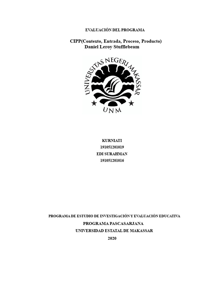 Modelo de Evaluación Stufflebeam - Modelo CIPP - Fixdocx | PDF ...