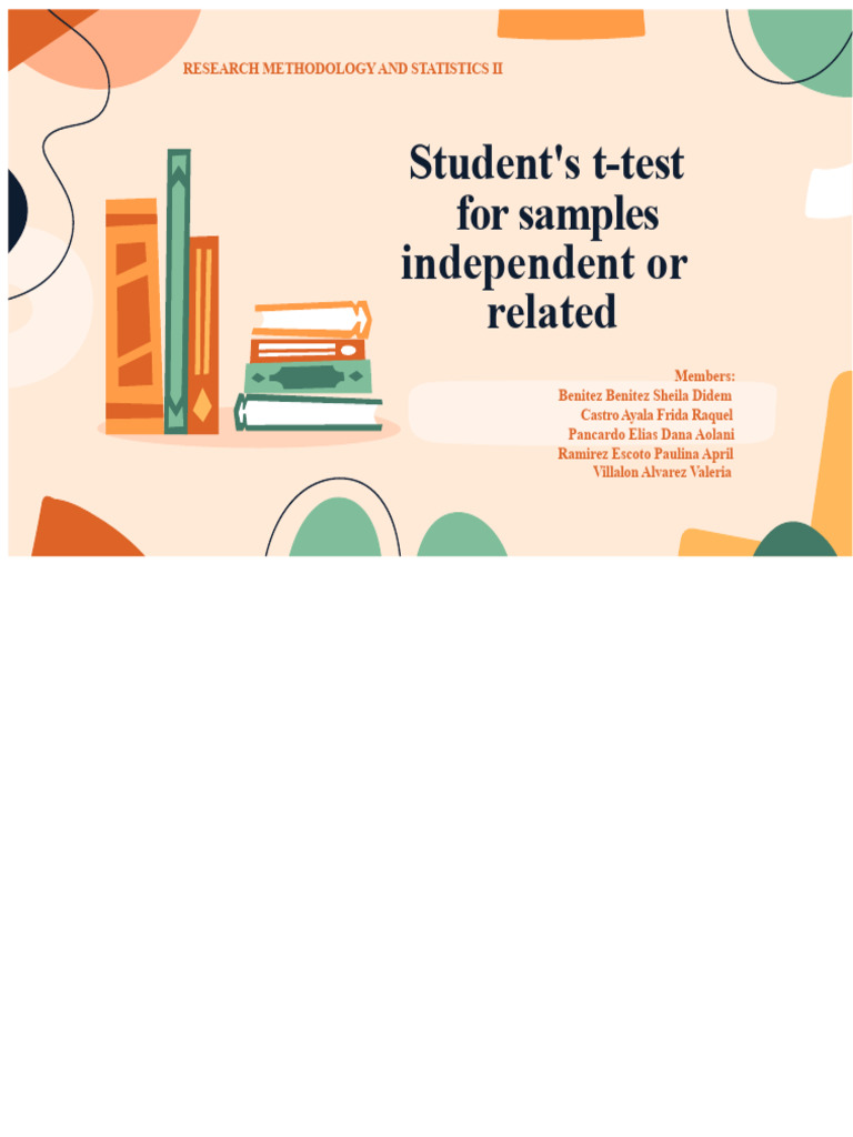 Student's t-Test Methodology Guide | PDF | Statistics | Type I And Type ...