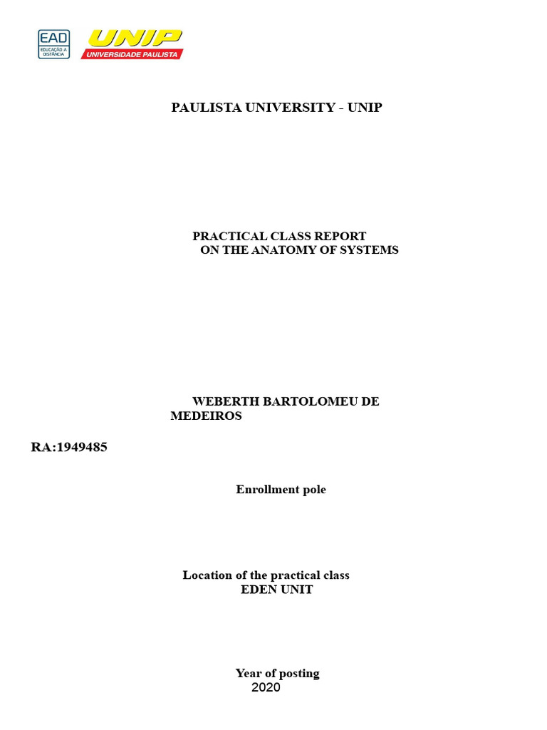 Anatomy of Systems Report 2020 | PDF | Heart | Lung