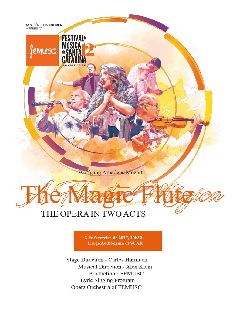 Femusc Opera Flute Magic Synopsis and Libretto in Portuguese PDF | PDF ...