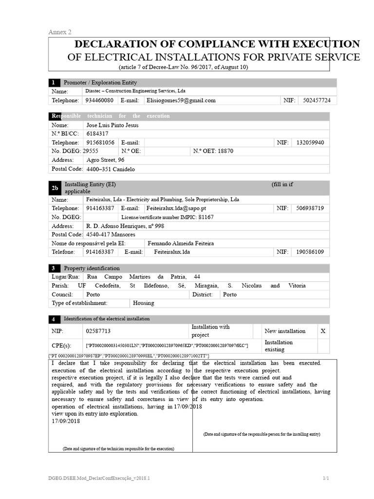 Elisio Compliance Declaration | PDF
