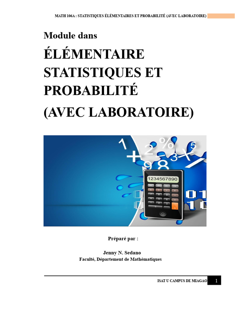 Statistiques Élémentaires et Probabilités | PDF | Statistiques ...
