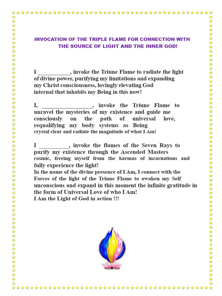 Invocation to the Triple Flame | PDF