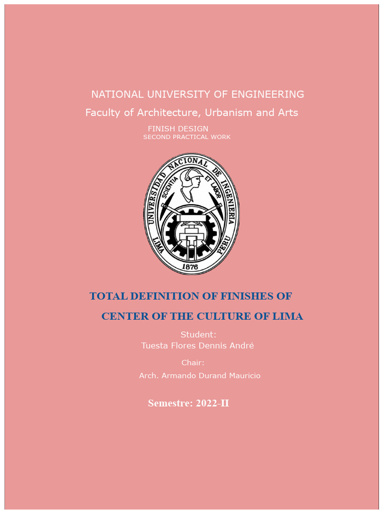 Faua-Uni-Finish Design 2022-2 - TP2 - Tuesta Flores Dennis | PDF ...
