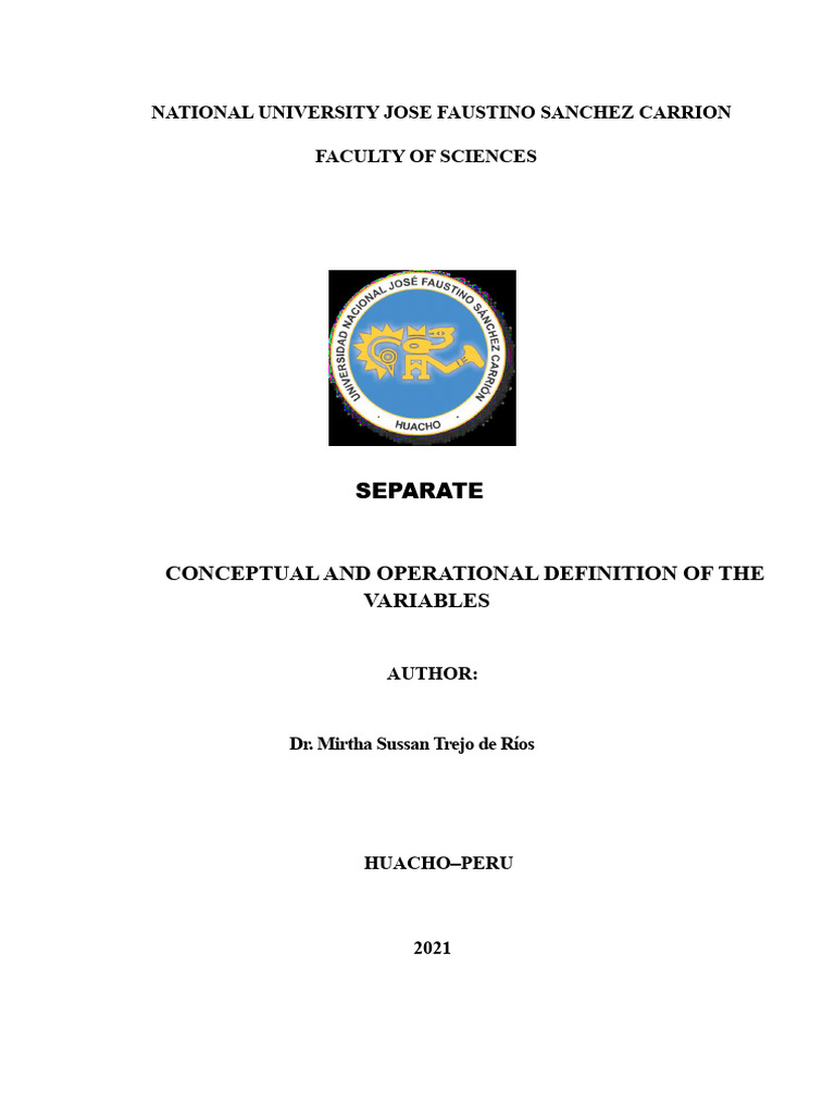 THESIS WORKSHOP I TOPIC 11 and 12 CONCEPTUAL AND OPERATIONAL DEFINITION ...