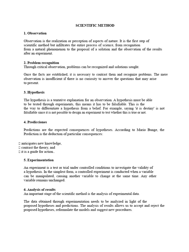 Steps of the Scientific Method | PDF | Hypothesis | Scientific Method
