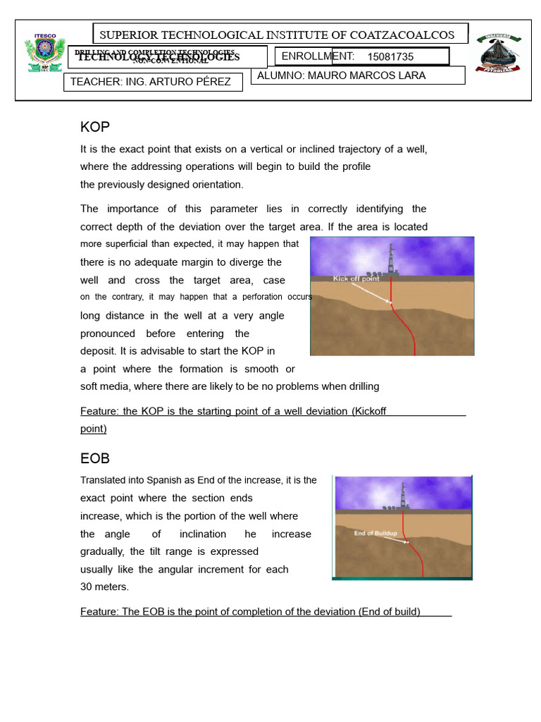 Understanding KOP and EOB in Drilling | PDF
