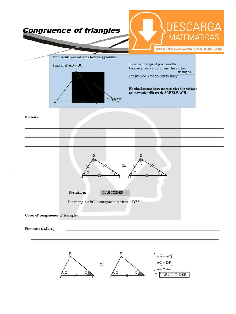 10-Congruence of Triangles - Geometry - Third Year of Secondary School ...