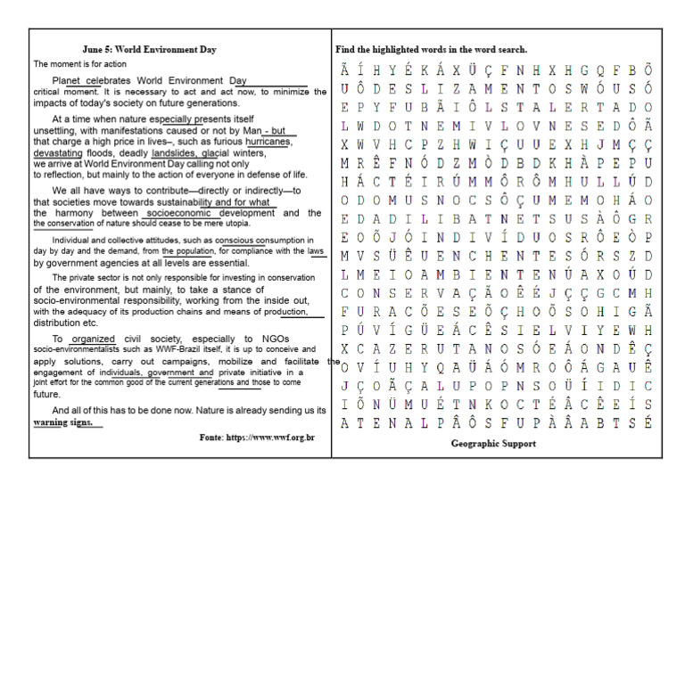 WORD SEARCH ENVIRONMENT I | PDF