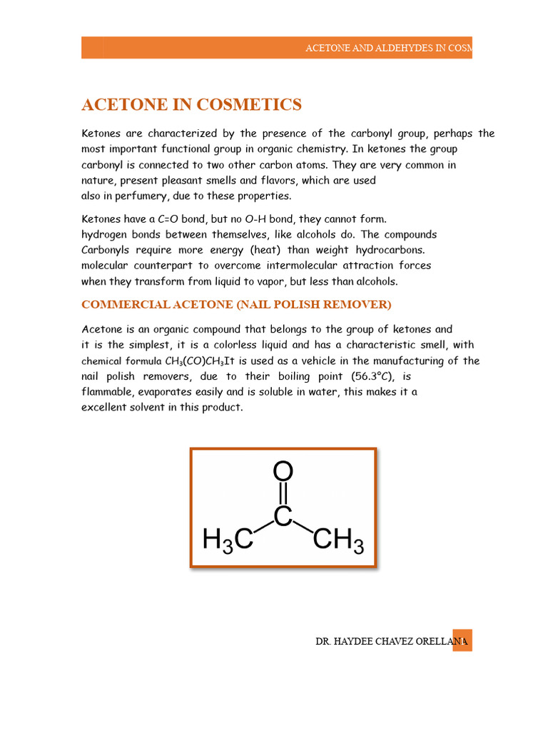 Acetone and Aldehydes in Cosmetics | PDF | Ketone | Perfume