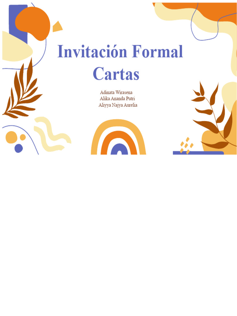Carta de Invitación Formal PPT | PDF