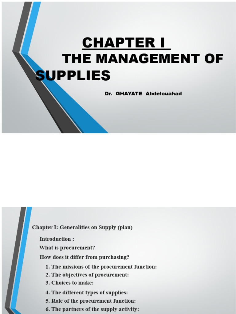 Supply Management Essentials Explained | PDF | Procurement | Supply Chain