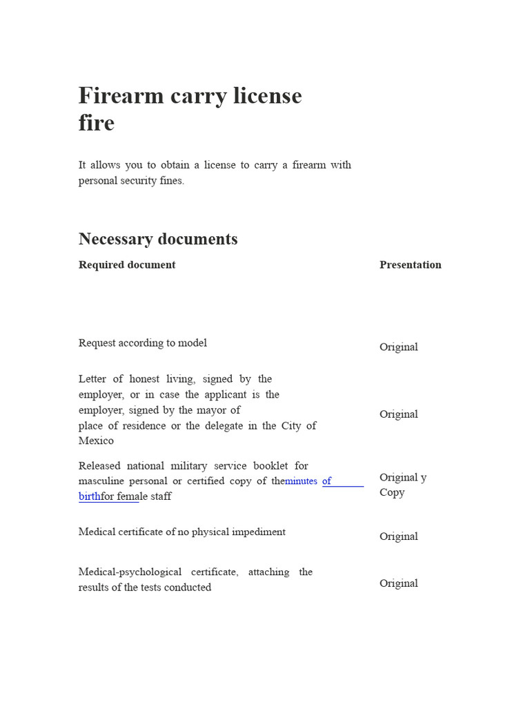 Firearm carry license | PDF | Firearms | Projectile Weapons