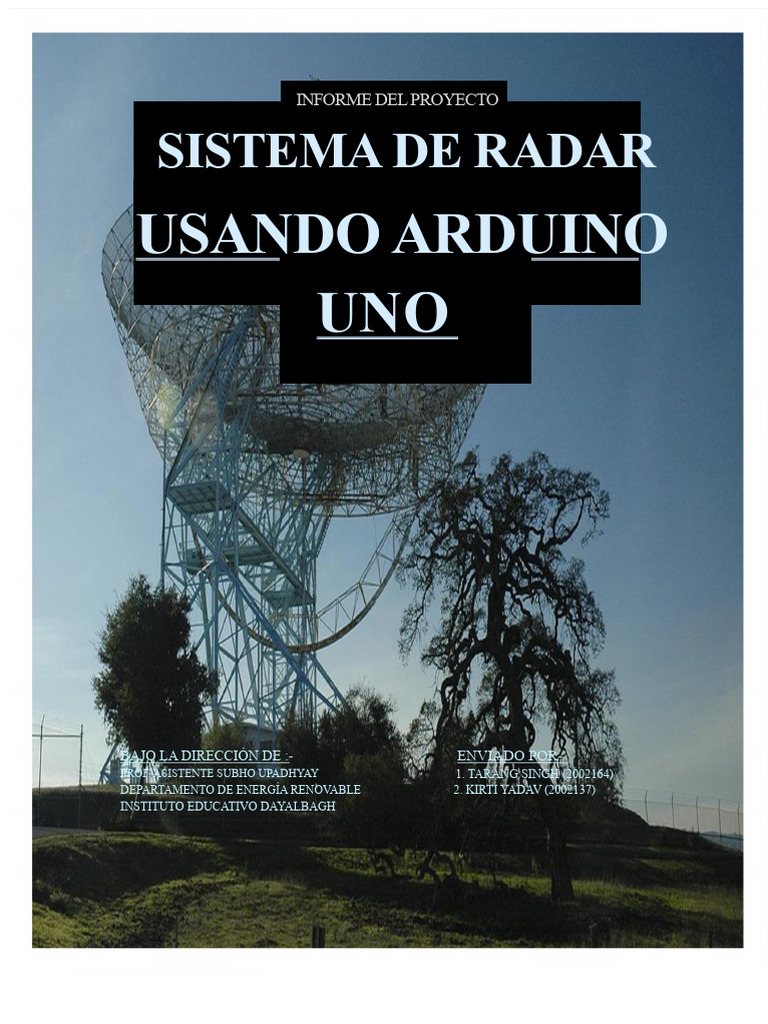 Sistema de Radar Usando Arduino - Informe Del Proyecto | PDF ...