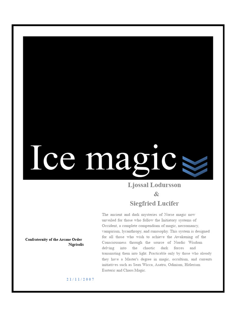 Ljossal Lodursson & Sigfried Lucifer - Ice Magic | PDF | Serpents In ...