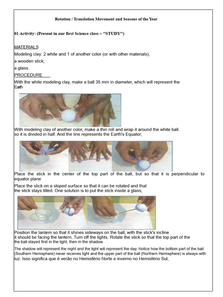Earth Movements and Seasonal Changes | PDF | Rotation | Earth
