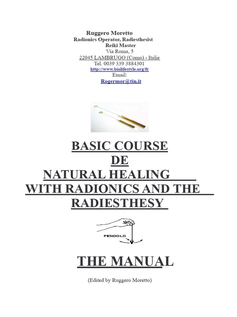 Natural Healing with Radionics Guide | PDF | Pendulum | Radiation